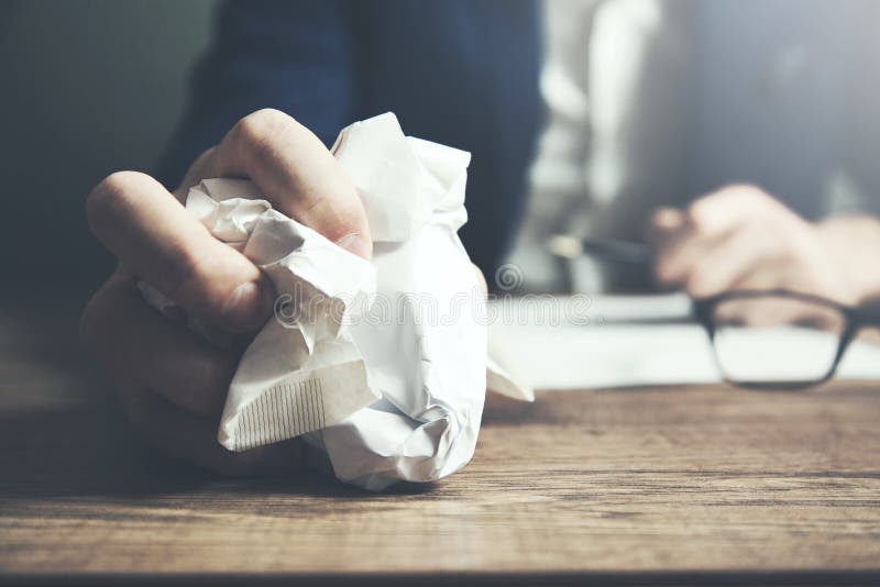 Man hand crumpled paper stock photo. Image of hand, background - 256276118