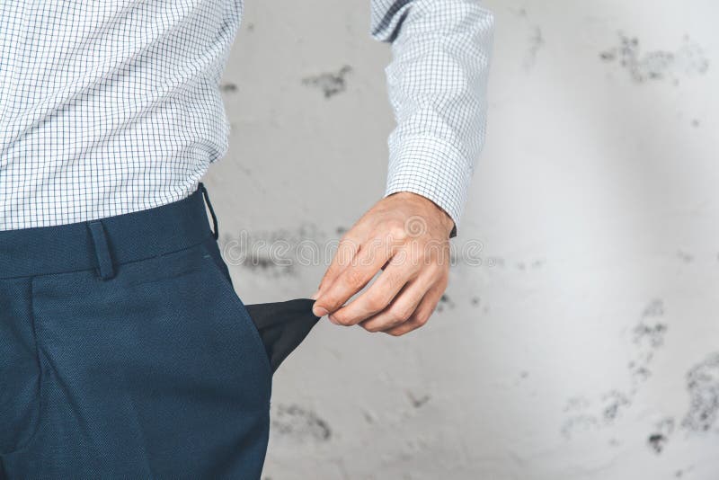 Man Hand Empty Pocket on Abstract Background. Stock Image - Image of ...
