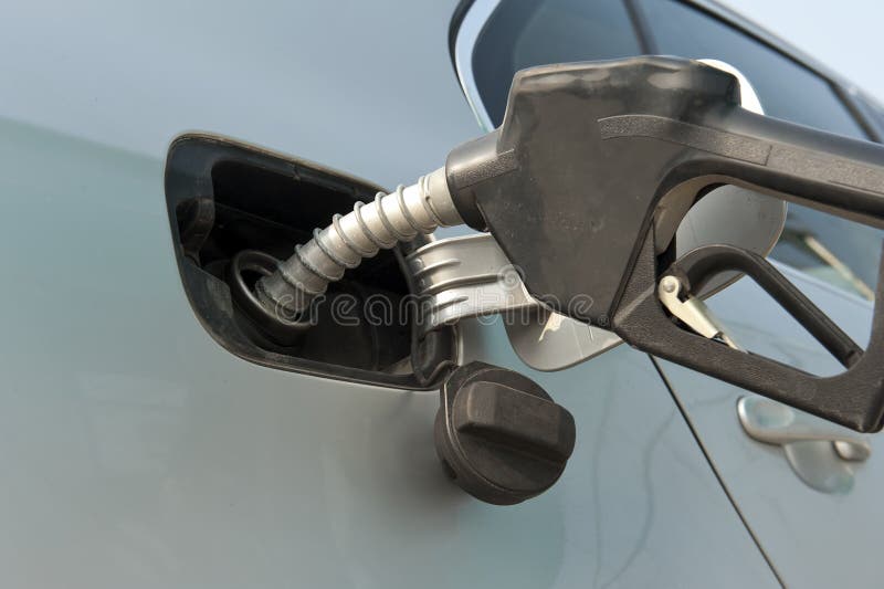 Man Hand Fill Up Fuel at Gas Station Stock Photo - Image of fuel ...