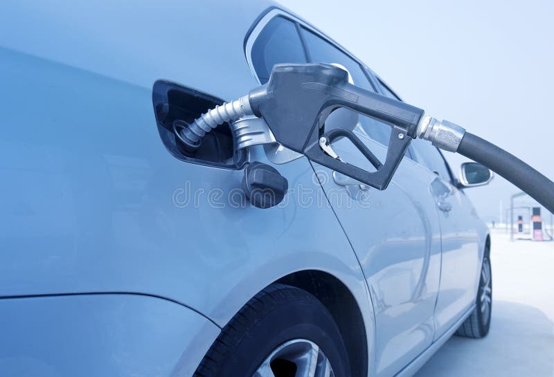 Man Hand Fill Up Fuel at Gas Station Stock Photo - Image of fueling ...