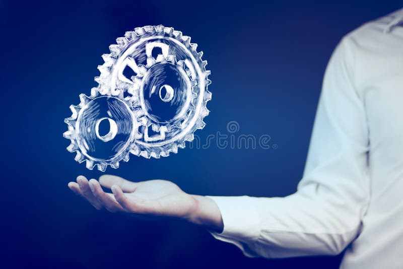 Hand Gears stock image. Image of hand, instrument, engineering - 59021465