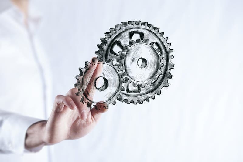 Hand Gears stock image. Image of hand, instrument, engineering - 59021465