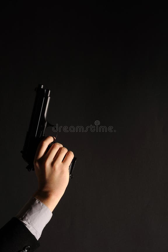 Man hand with a gun stock image. Image of armies, senior - 21096689
