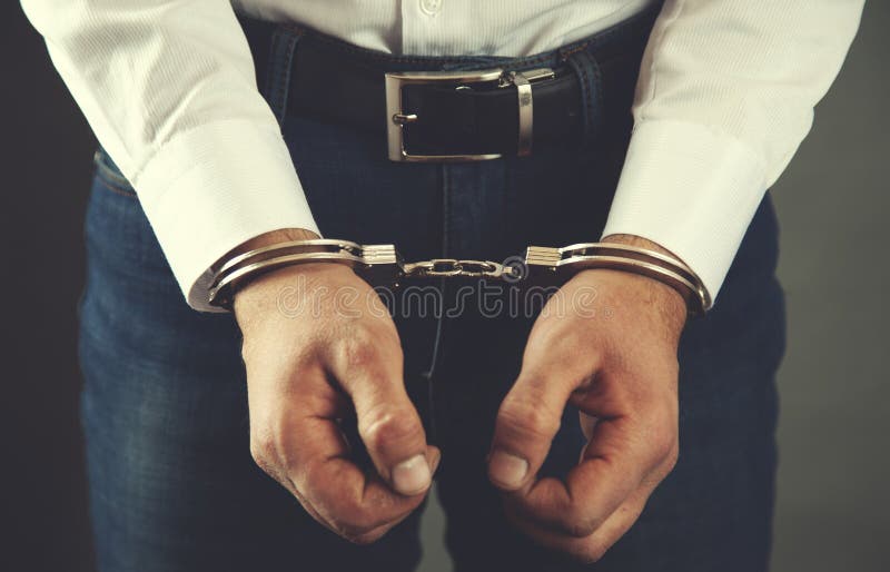 Man handcuffs stock image. Image of person, criminal - 17870715