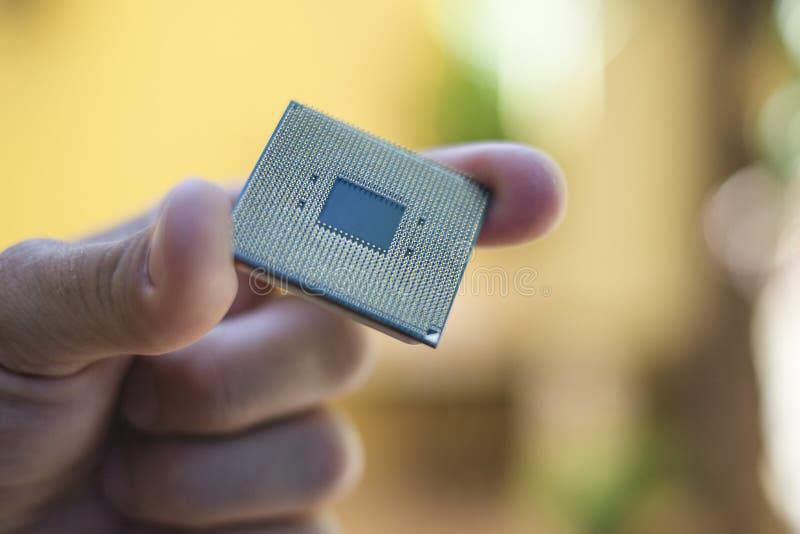 Man Hand while Hold a Desktop Pc Cpu Part,computer Components Chip ...