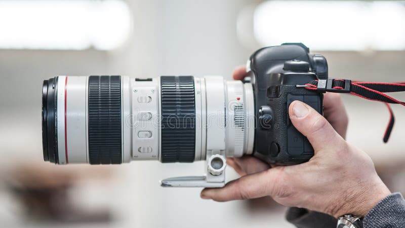 Man Hand Holding Camera and Take the Photo Stock Photo - Image of ...