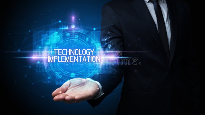 Man Hand Holding Digital Technology Concept Stock Image - Image of ...