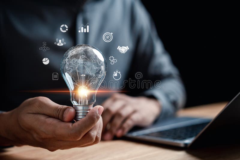 Man Hand Holding Lightbulb Which for Mind, Creative, Idea, Innovation ...