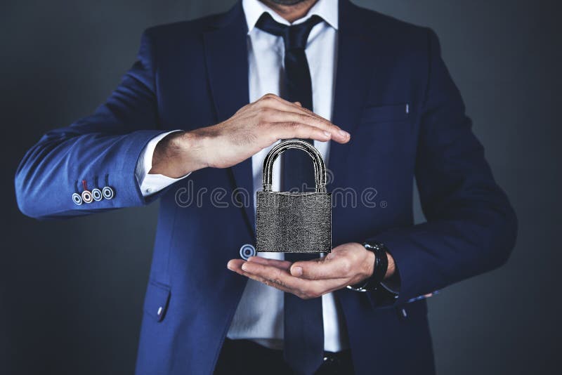 Man hand holding lock stock image. Image of cyber, safety - 136311477
