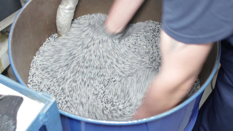 Man Hand Holding PP Pet POLYPROPYLENE Chips Semi Dull, PET Chips ...