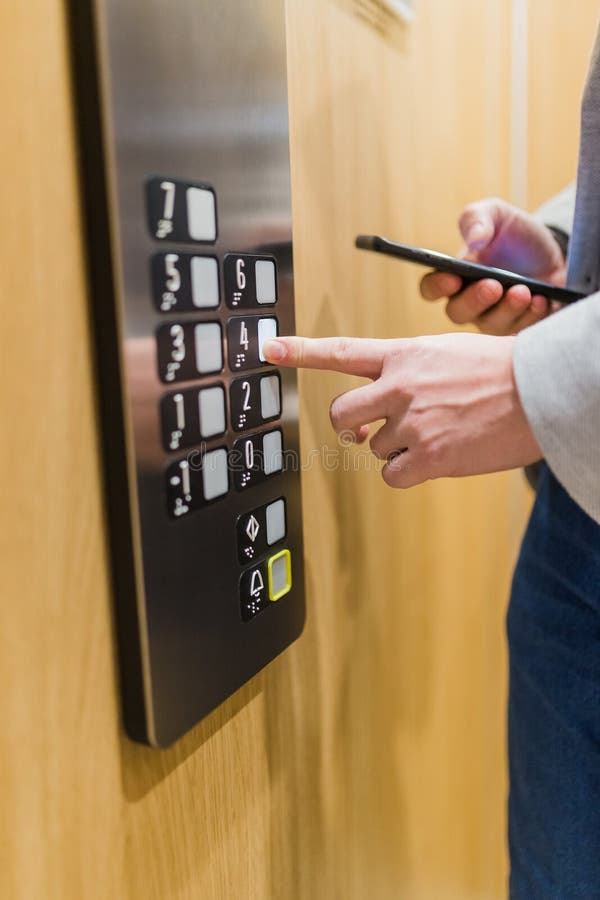 Close Up of Businessman Using Blank Screen Smartphone and Pressing ...