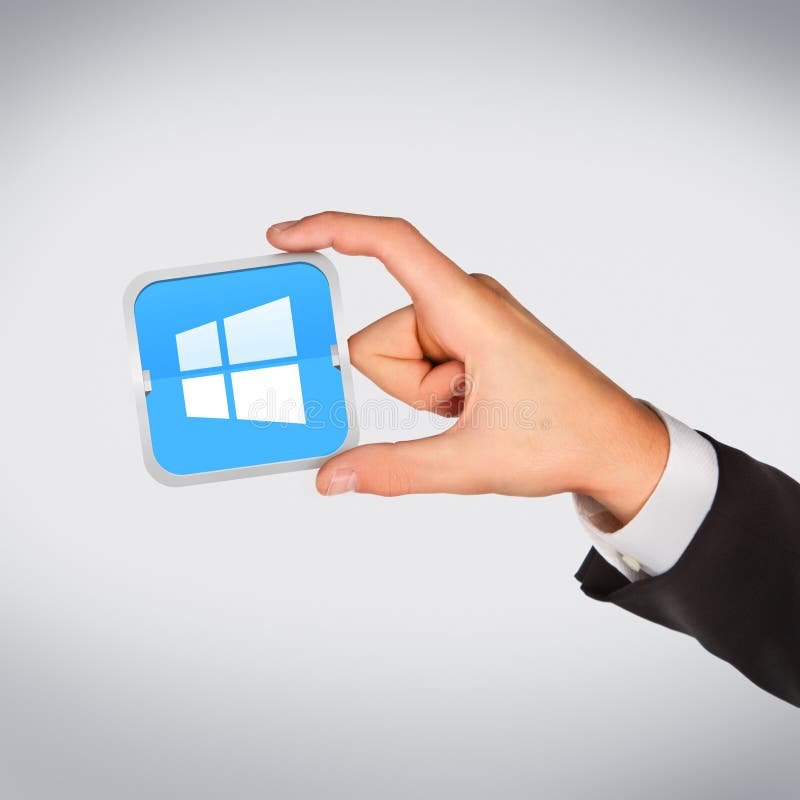Man Hand Holding Object. Window Icon Editorial Photo - Image of ...