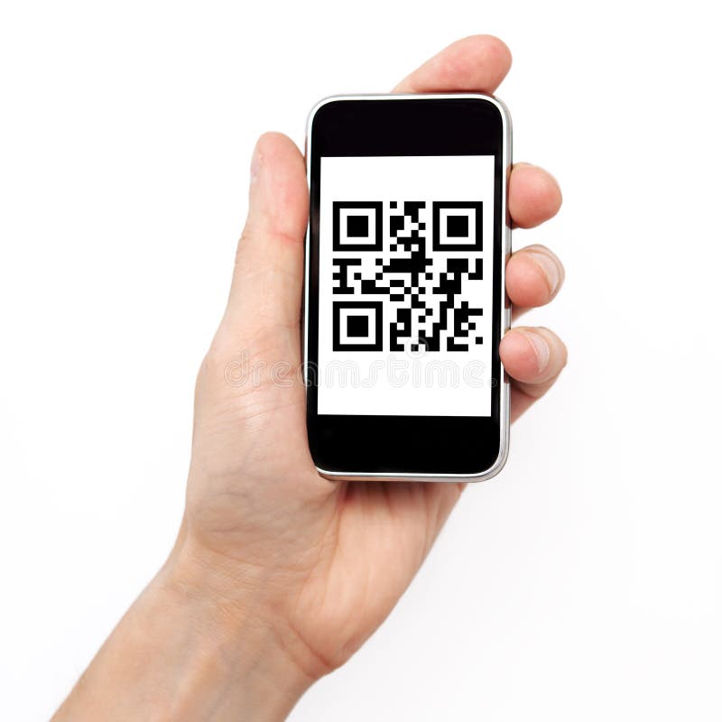 Tablet scanning QR code stock image. Image of barcode - 44490363