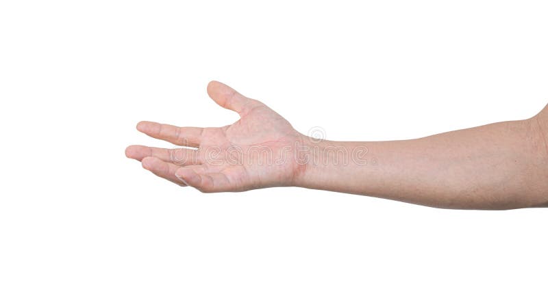 Man Hand Isolated on White Background Stock Photo - Image of gesture ...