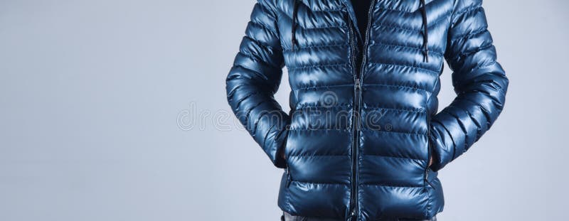 Man with hand in jacket stock photo. Image of copyspace - 22733048