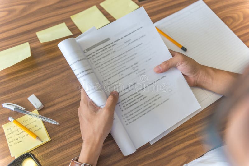 Man Hand Keep Book and Study Second Language Stock Photo - Image of ...