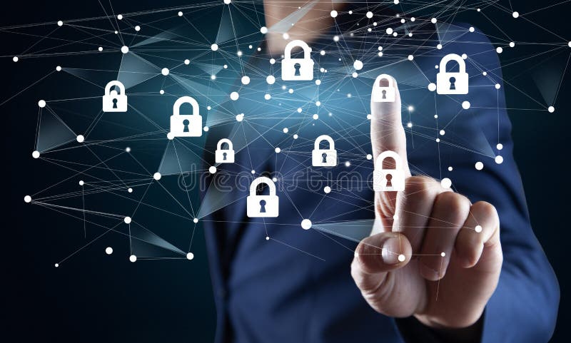 Man hand lock stock image. Image of touch, concept, protection - 197062125