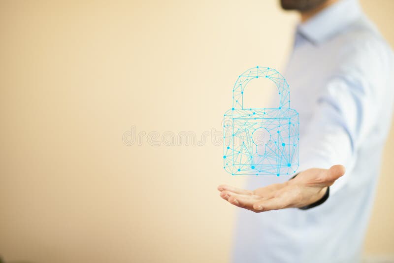 Man hand lock on screen stock photo. Image of screen - 170000182