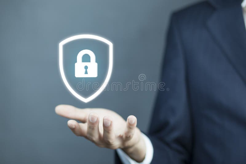 Man hand lock in screen stock image. Image of digital - 196470369