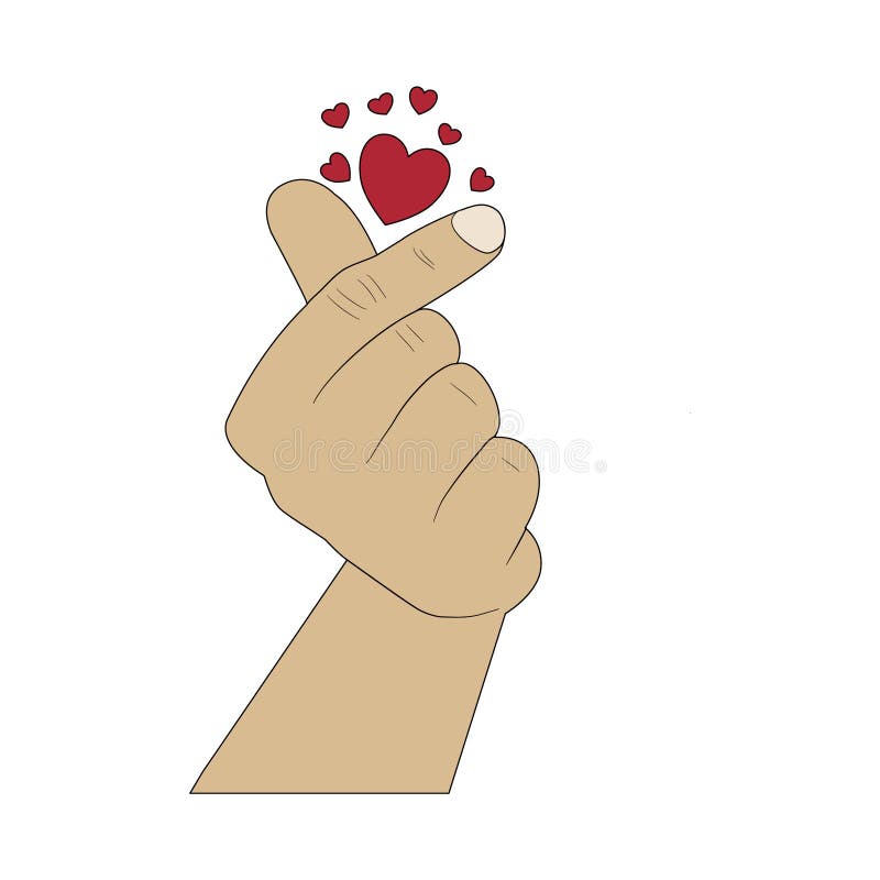 Love Hand Sign Korean Stock Illustrations – 989 Love Hand Sign Korean ...