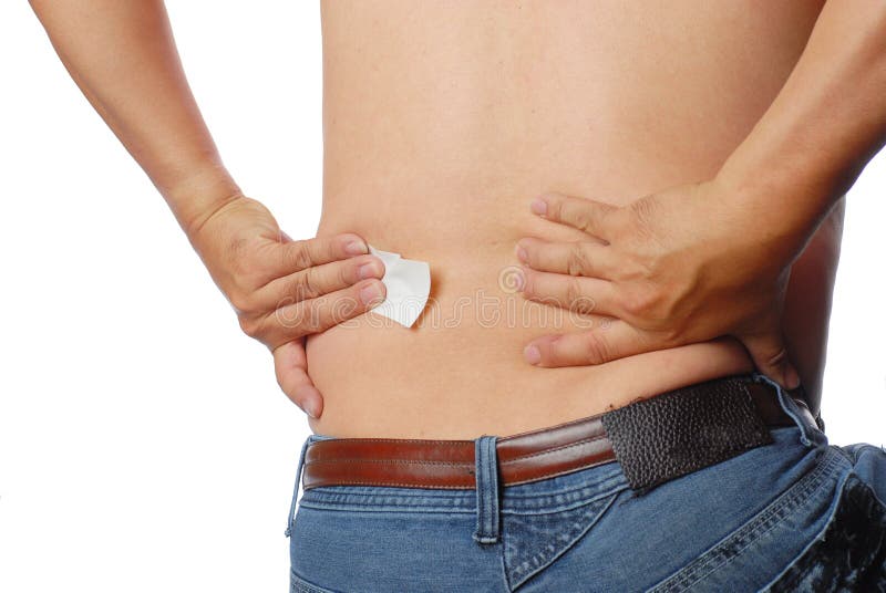 Man hand massages his back stock photo. Image of pain - 15803144