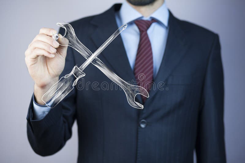 Man hand mechanic tools stock photo. Image of options - 159412552