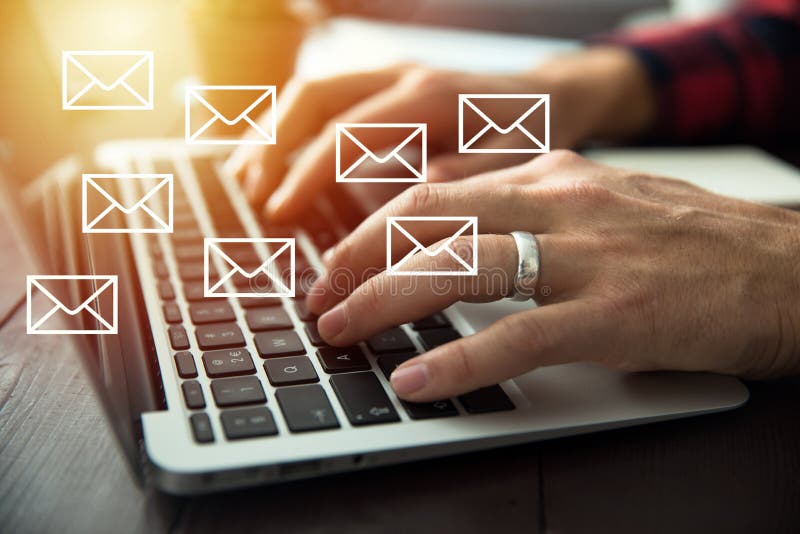 Man hand message sign stock image. Image of symbol, phone - 196364217