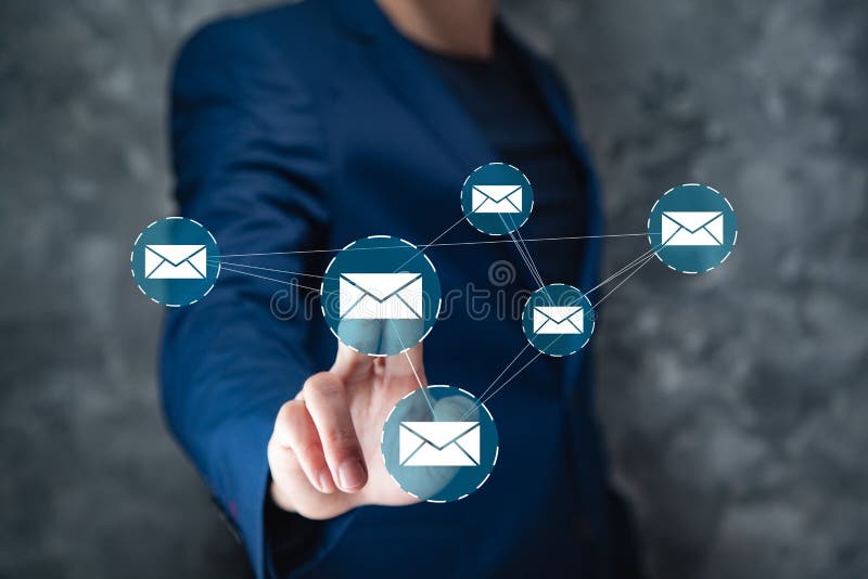 Man Hand Message Sign in Screen Stock Image - Image of touch, idea ...