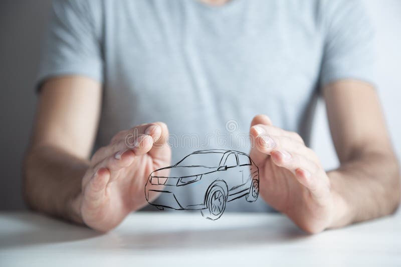 Man Hand Modern Smart Car in Screen Stock Photo - Image of screen ...