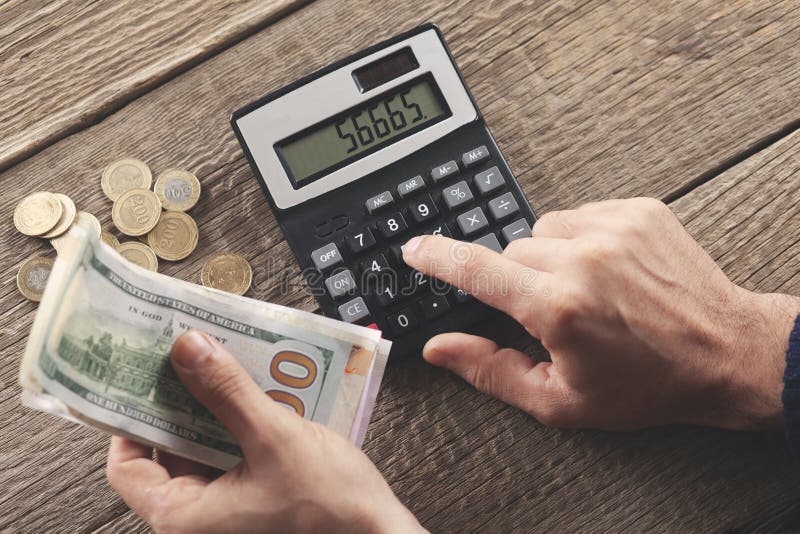 Man hand money on desk stock image. Image of professional - 181686997