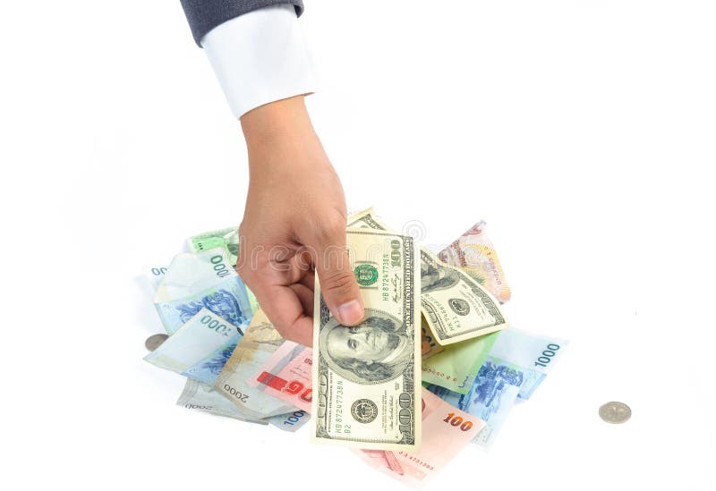 Man Hand Picking Bank Note Stock Photos - Free & Royalty-Free Stock ...