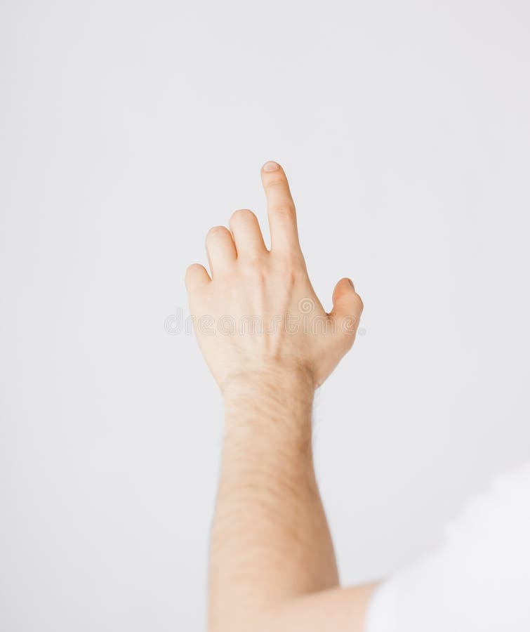 Man Hand Pointing at Something Stock Photo - Image of pointing, gesture ...