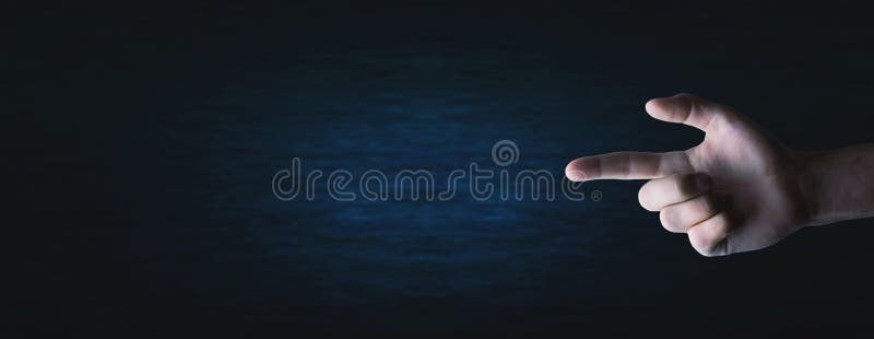 Man Hand Pointing and Touching on a Empty Touch Screen Stock Photo ...