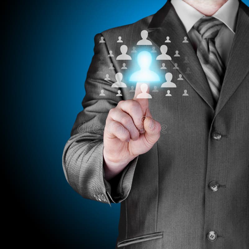 Man Hand Pressing Social Network Button Stock Image - Image of concept ...