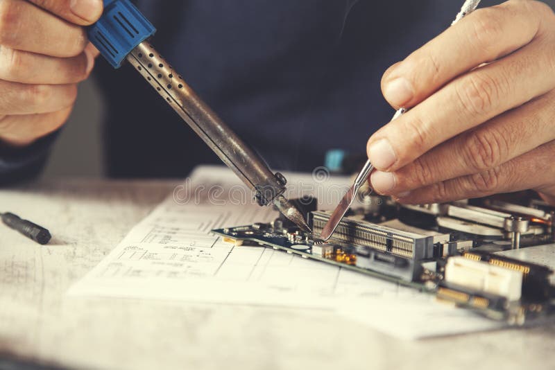 Man hand processor stock image. Image of chip, processor - 134144405