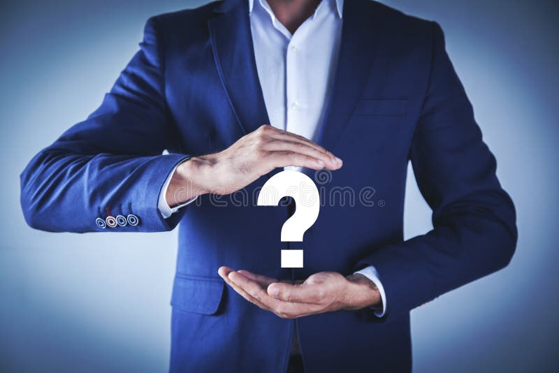 Man hand question mark stock photo. Image of male, mark - 164248780