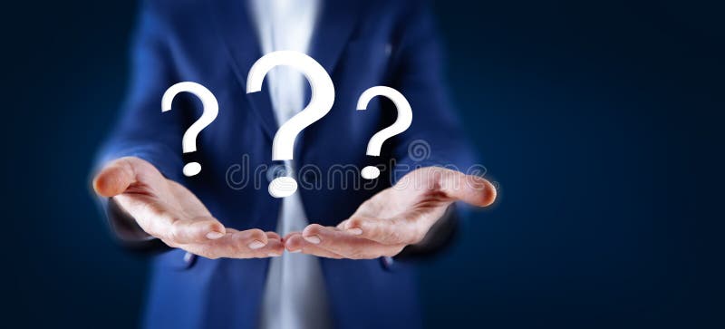 Man Hand Question Mark in Screen Stock Photo - Image of mark, male ...