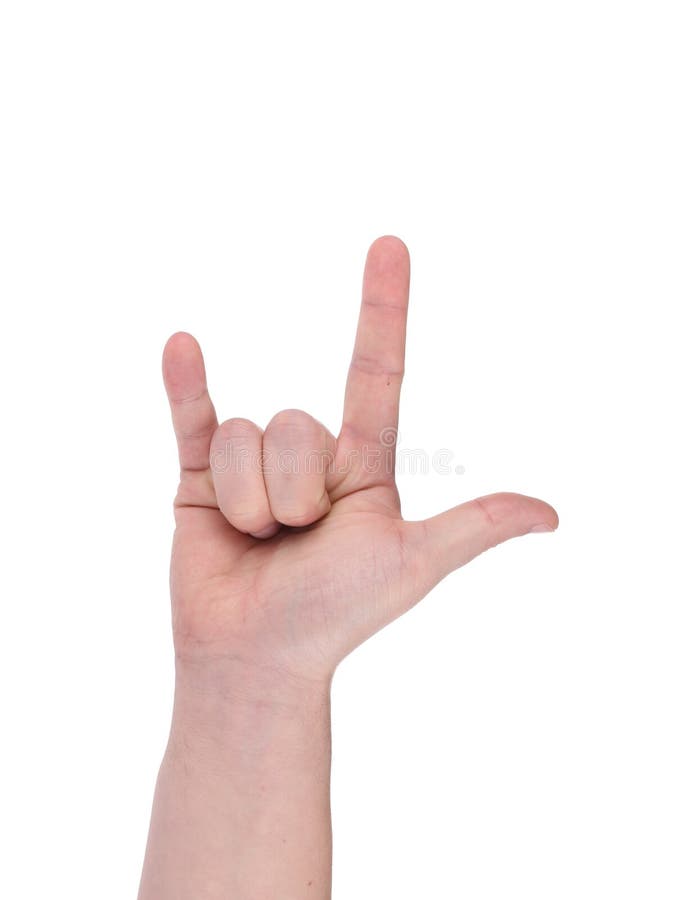 Man hand sign. stock photo. Image of gesture, closeup - 42936818