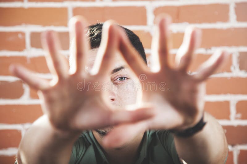 Man hand stop sign stock image. Image of palm, human - 154536807