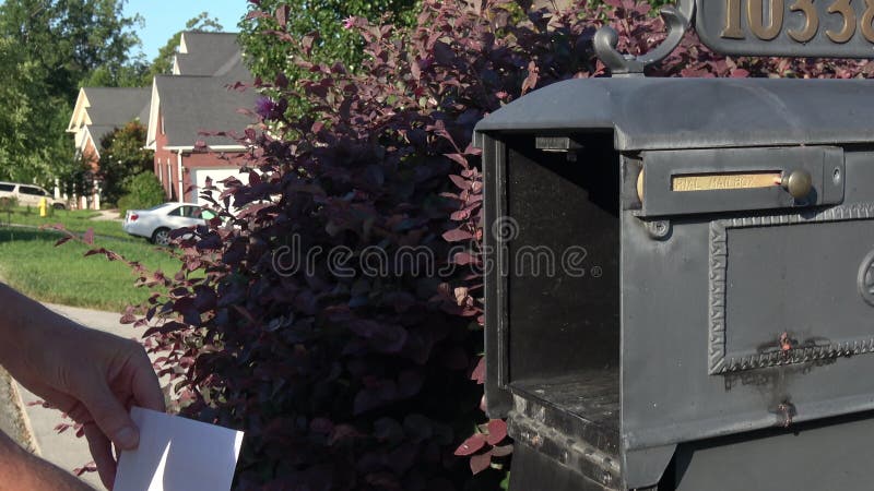 Letter in a home mailbox stock photo. Image of detail - 20990892