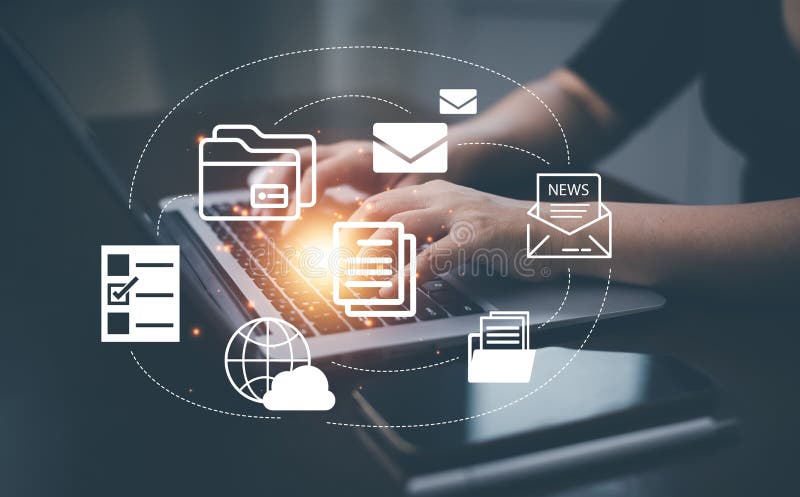 Man Hand of Unrecognizable Man Using Interactive Electronic Documents ...