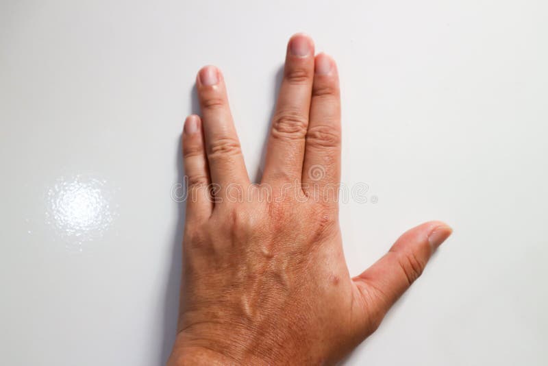 Man Hand on the White Background Stock Image - Image of organ ...
