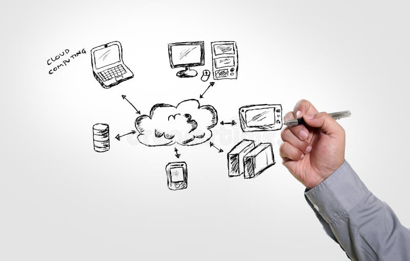 Cloud computing stock illustration. Illustration of global - 35139471