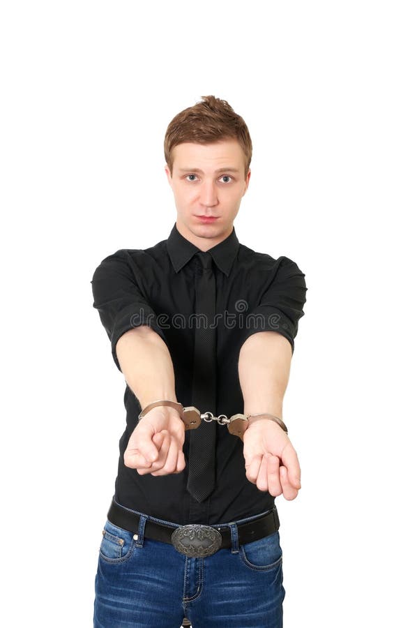 Business man in handcuffs stock photo. Image of jail - 11596576