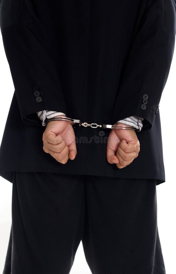 Business man in handcuffs stock photo. Image of incarceration - 11622756
