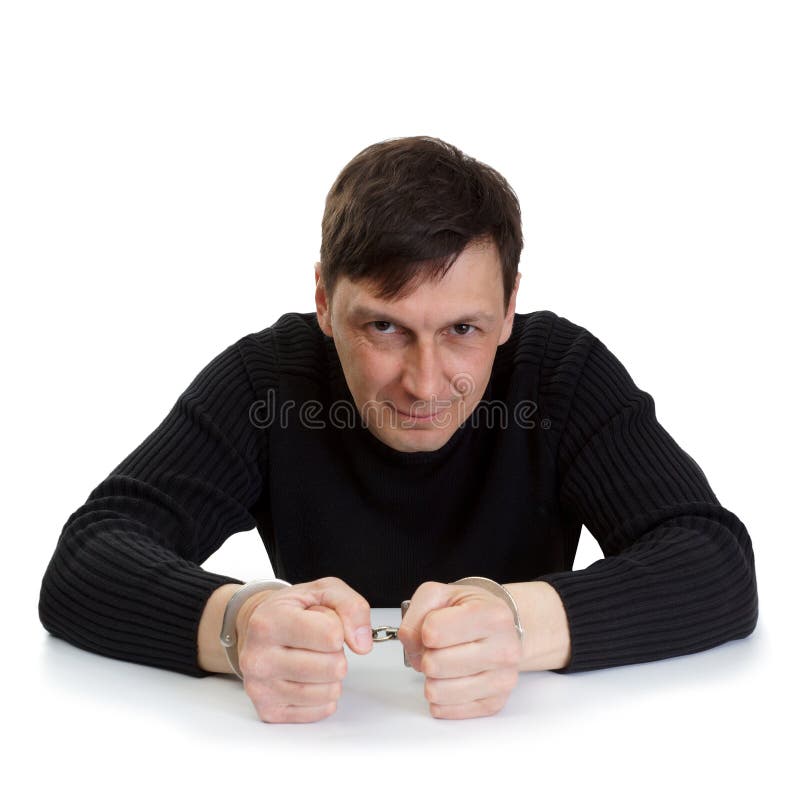 Man in handcuffs stock image. Image of hide, handcuff - 30048075