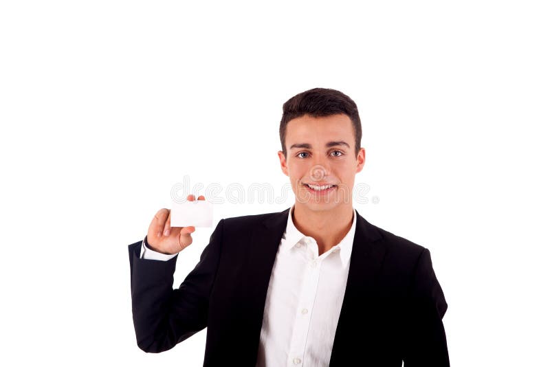 Businessman Handing Over Gold Credit Card Stock Image - Image of ...