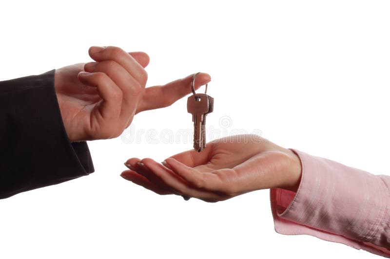 Man Handing a Women a Set of Keys Stock Image - Image of hand, people ...