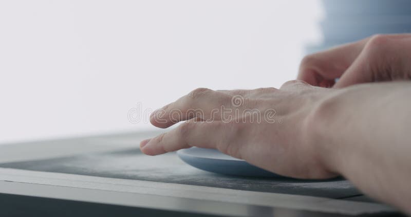 Man Hands Check Bottom of Blue Ceramic Saucer Stock Photo - Image of ...