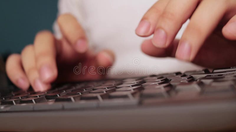 Man Hands Fingers Typing on Keyboard, Slow Motion Stock Footage - Video ...